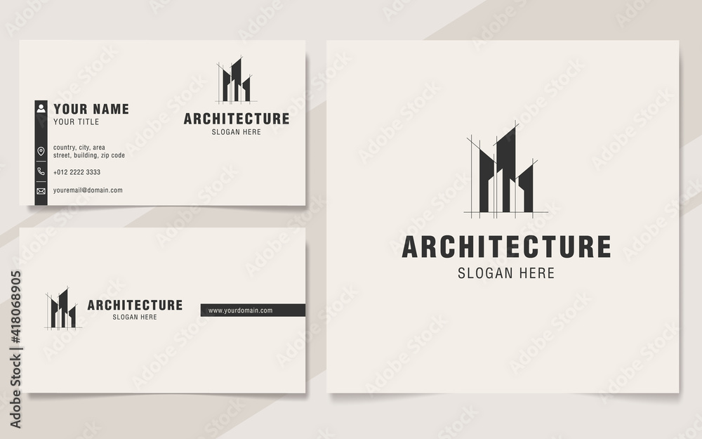 Modern architecture abstract logo template Stock Vector | Adobe Stock