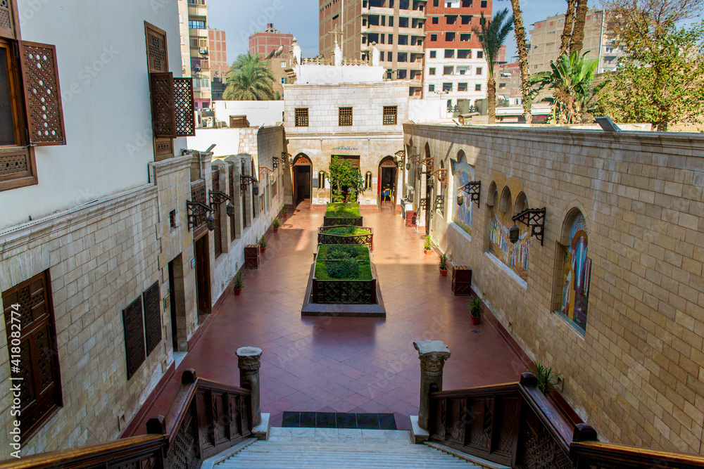 Cairo - Egypt - February 09, 2021: Old beautiful Orthodox Church in ...