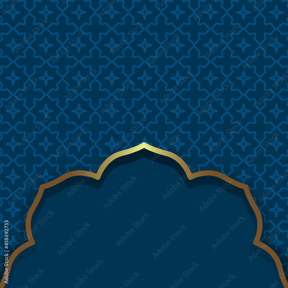 Islamic style. Dark blue background. Arabic traditional oriental ...