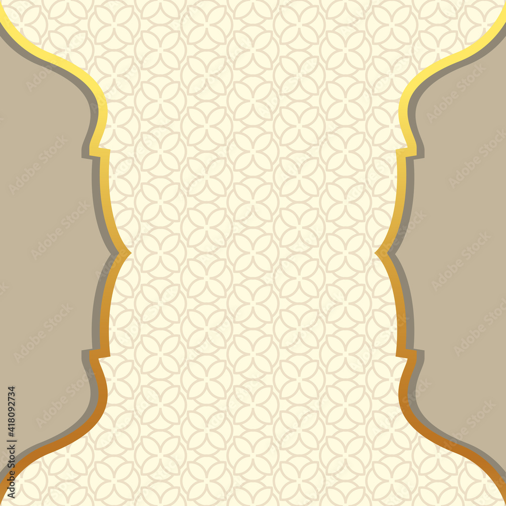 Rectangular Frame With Traditional Arabic Ornament background For ...