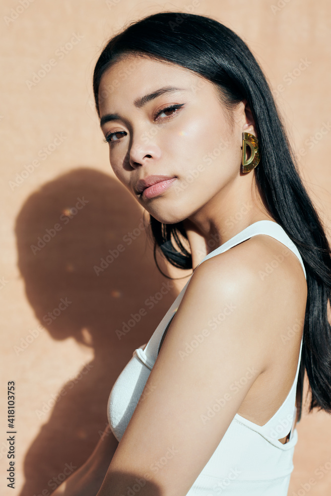 Fashion portrait of asian woman Stock Photo | Adobe Stock