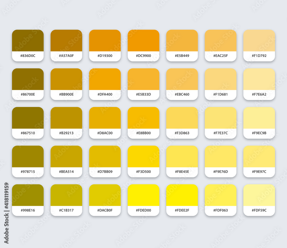 Brown Color Palette with Hex Stock Vector | Adobe Stock