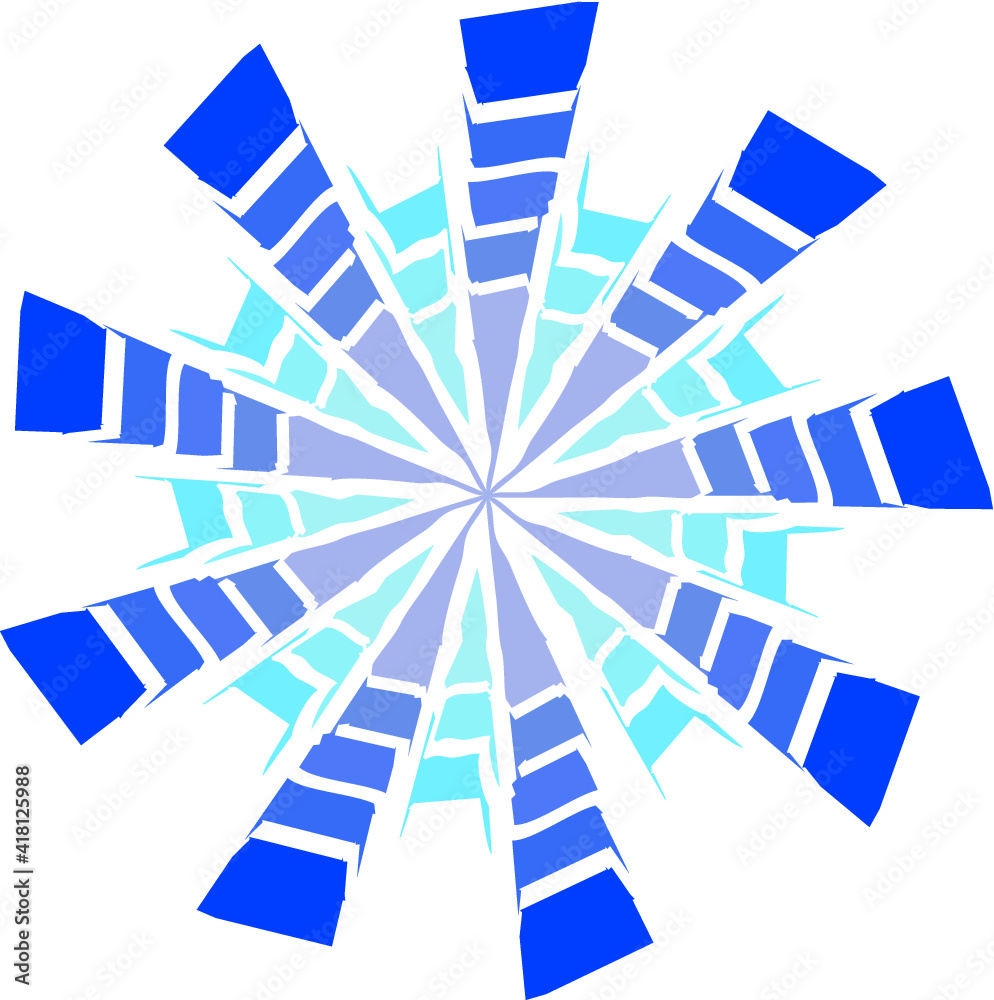 Blue ornate star symbol created from arrows elements. Blue light star ...