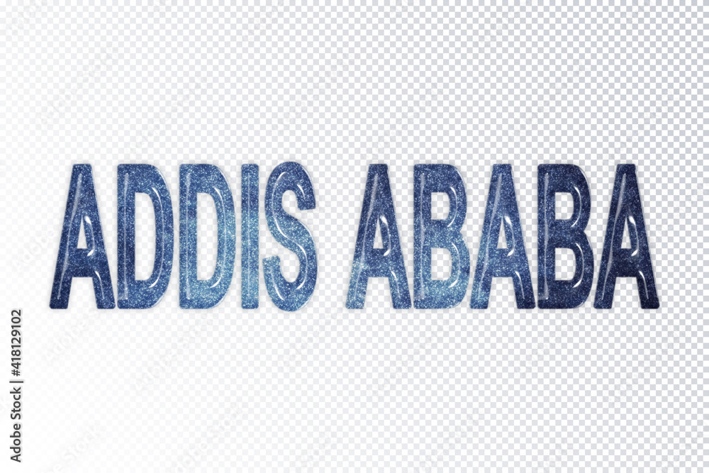 Addis Ababa lettering, Addis Ababa milky way letters, transparent ...