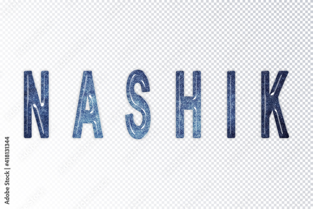 Nashik lettering, Nashik milky way letters, transparent background ...
