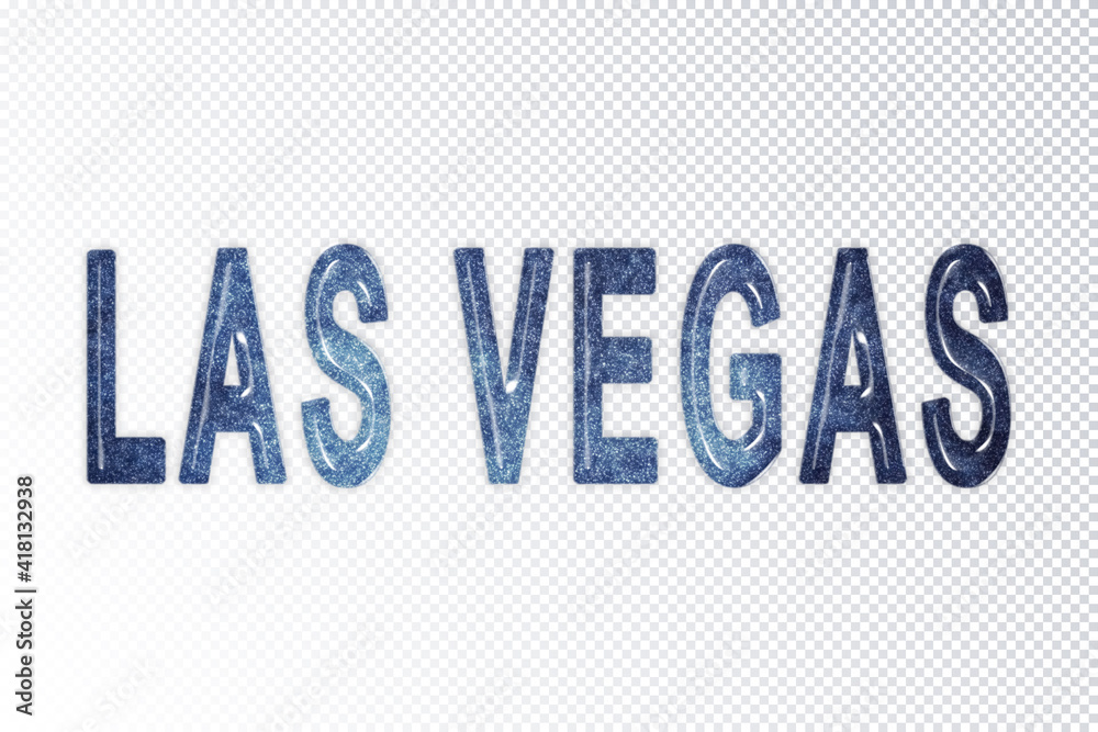 Las Vegas lettering, Las Vegas milky way letters, transparent ...