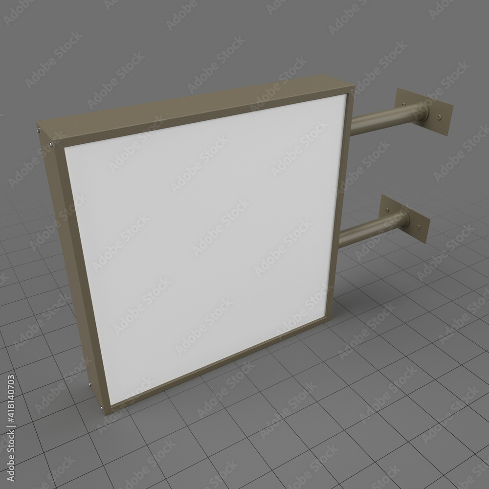 Street store sign mockup 2 Stock 3D asset | Adobe Stock