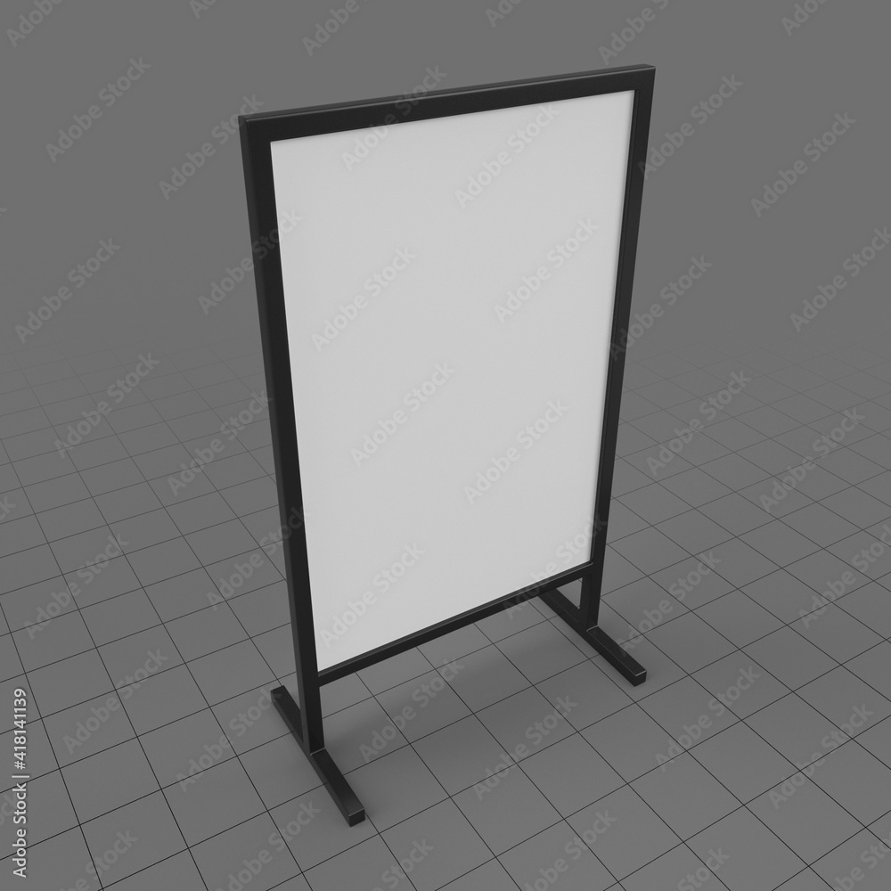 Advertising display stand mockup 3 Stock 3D asset | Adobe Stock