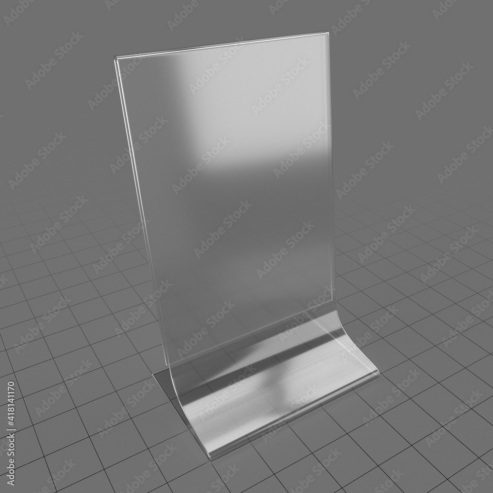 Acrylic table talker mockup 2 Stock 3D asset | Adobe Stock