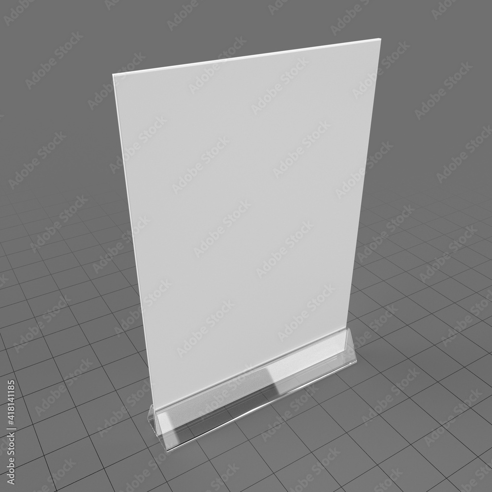 Acrylic table talker mockup 1 Stock 3D asset | Adobe Stock