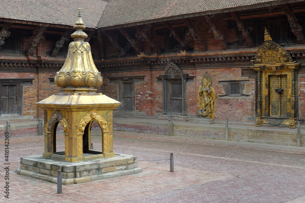 Mul Chowk courtyard, Taleju Bhawani Goddess Temple, Hanuman Dhoka Royal ...