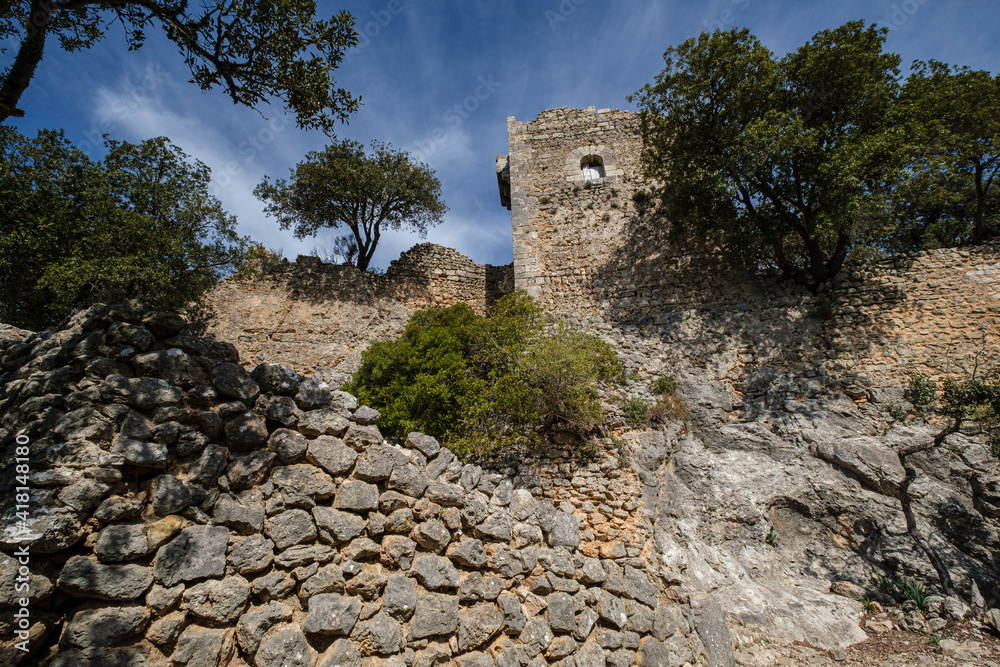 access portal to the main entrance, Alaro castle, Alaro, Mallorca ...