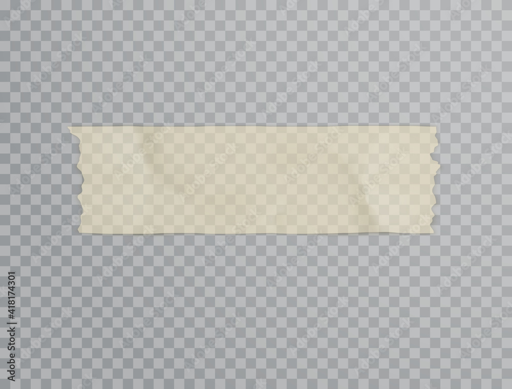 Sticky tape stripe with shadow isolated on transparent background ...
