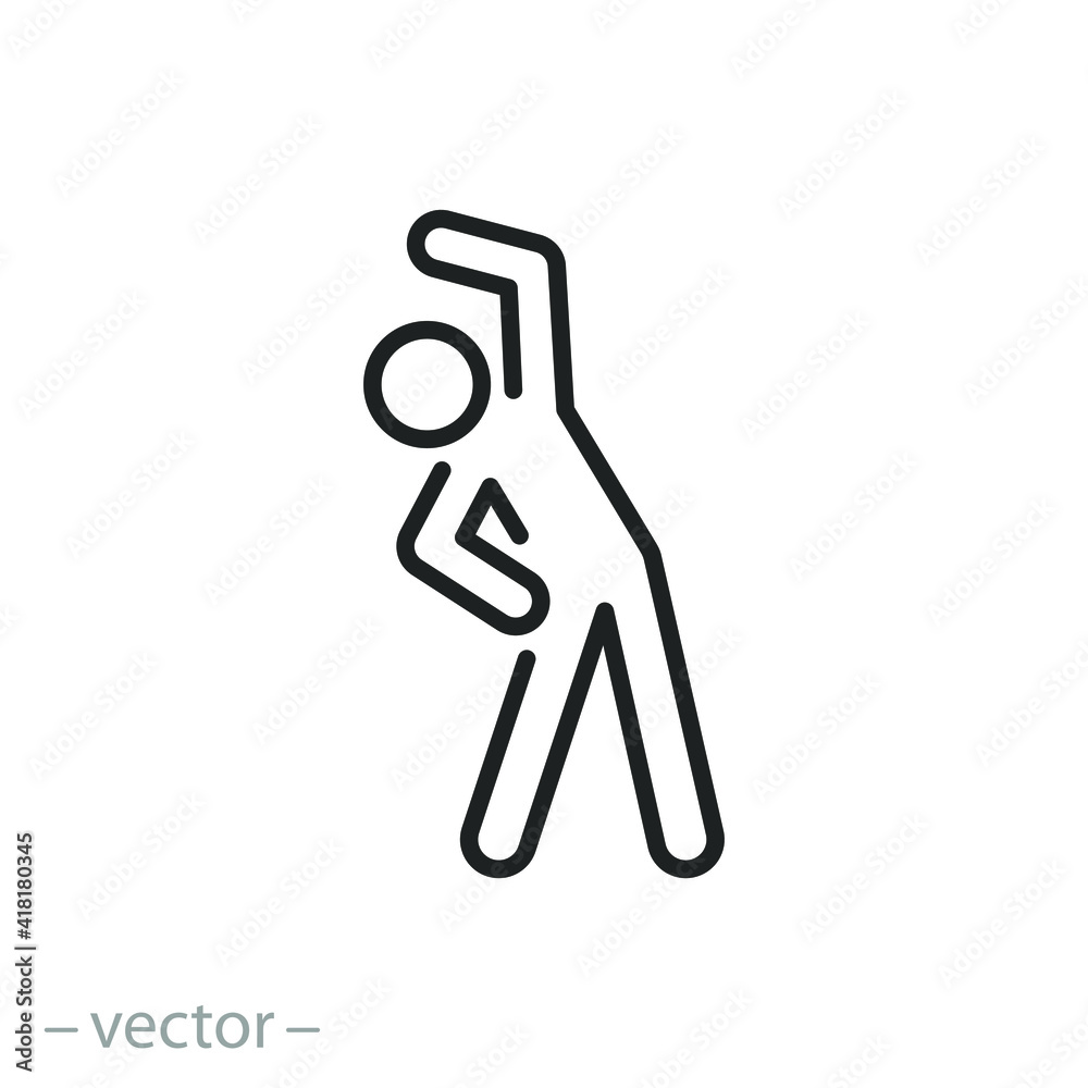 Fitness Exercise Icon Workout In The Gym Or At Home Sport Body Pose