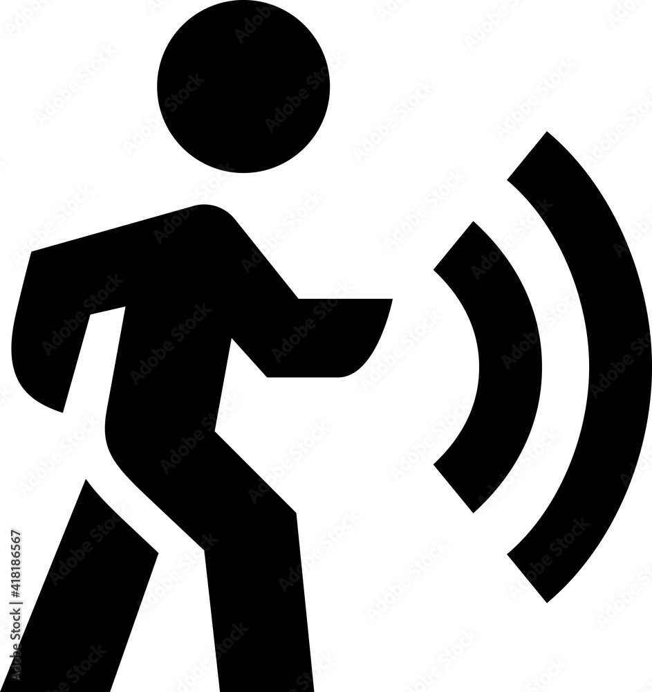 Motion Sensor Security System Vector Icon Stock Vector | Adobe Stock