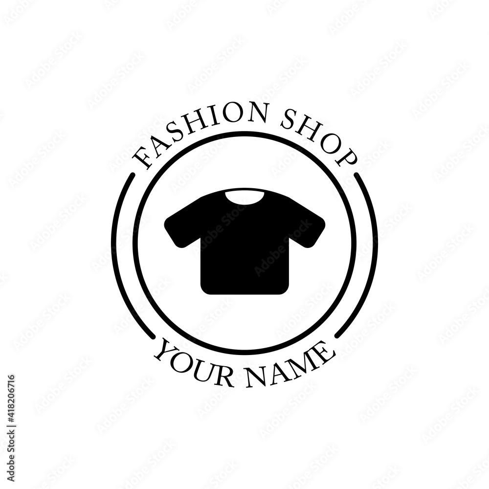 logo for clothing shop. circular design style. suitable for logos of ...