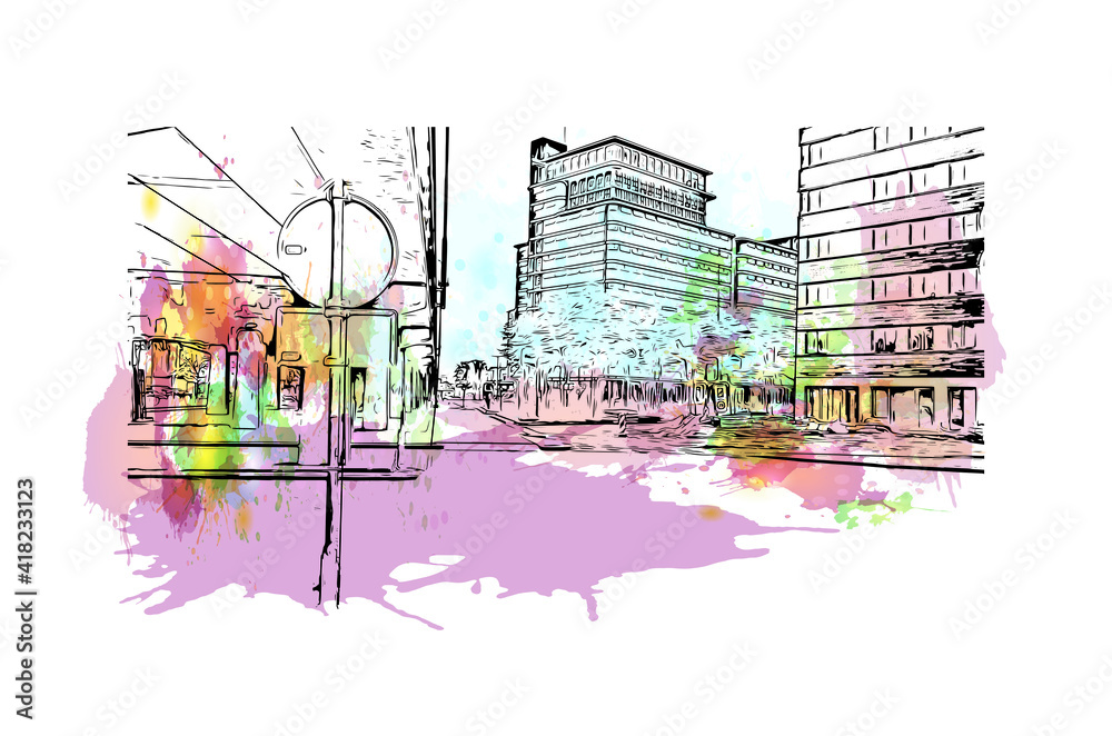 Building view with landmark of Eindhoven is the city in the Netherlands ...