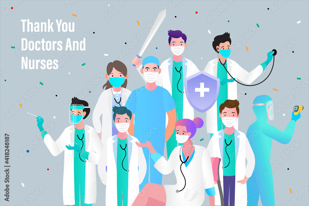 thank you doctors and nurses for the fight against coronavirus ...