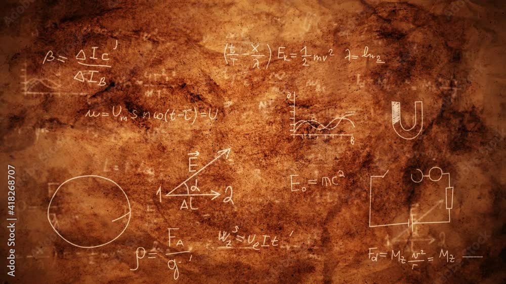 Abstract Physical formulas, graphics and scientific calculations ...