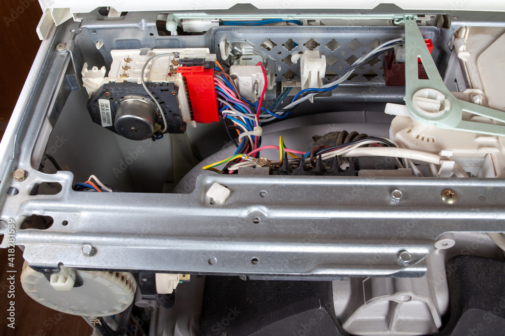 washing machine with open enclosure is ready for service Stock Photo ...