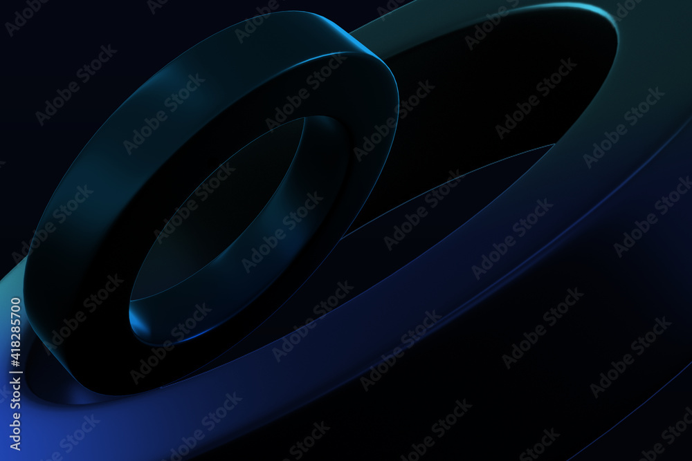 Geometric Shapes Two Rings Mockup Stock Illustration | Adobe Stock