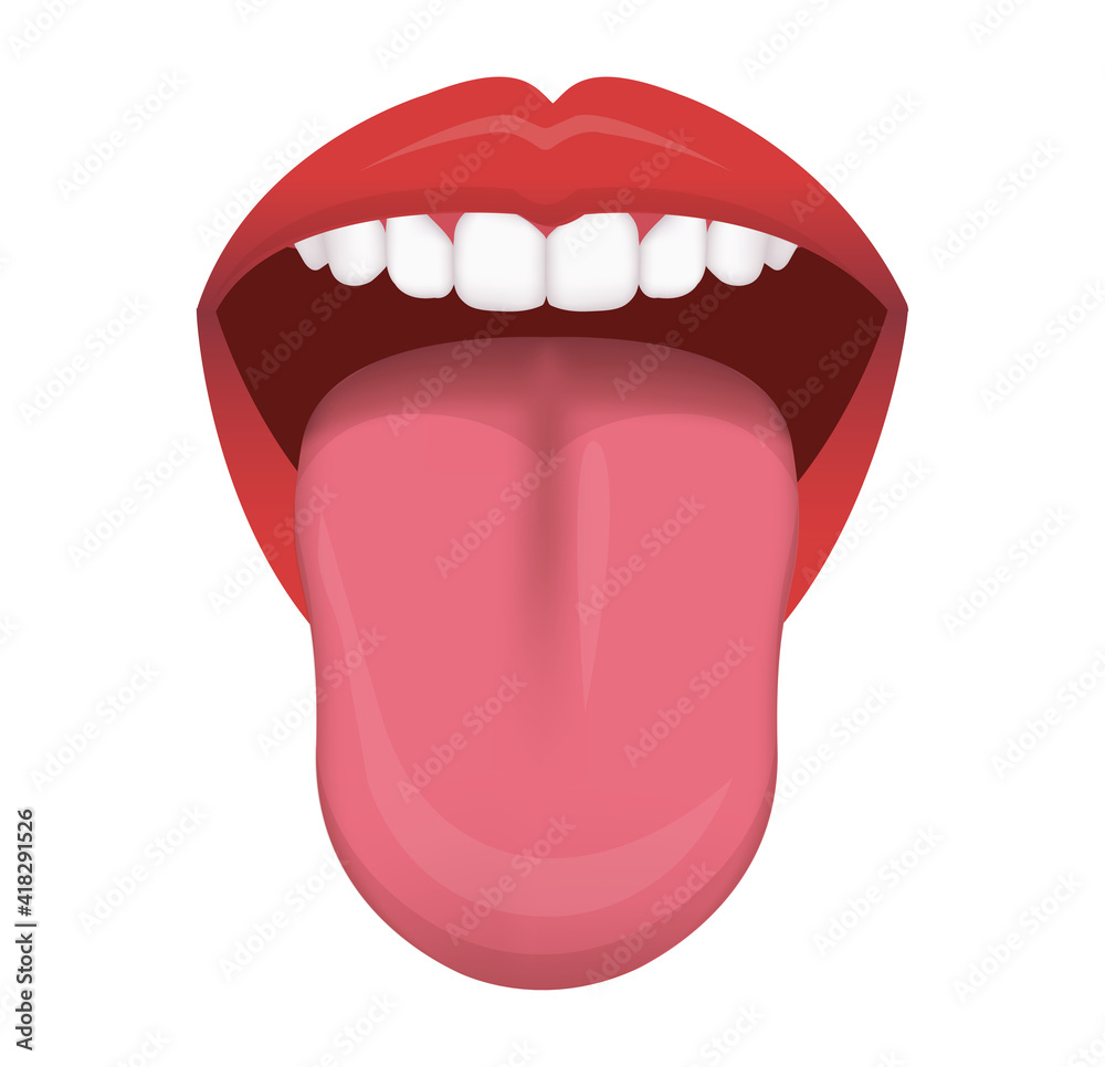 Poster Healthy human tongue vector illustration – Wall Art | UkPosters