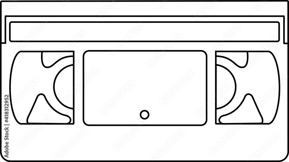 vhs cassette illustration blank Stock Vector | Adobe Stock