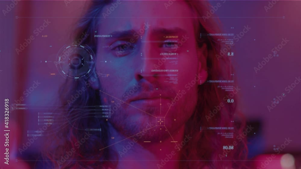 Professional Engineer holding futuristic Computer. Working on the Transparent Display Gadget ...