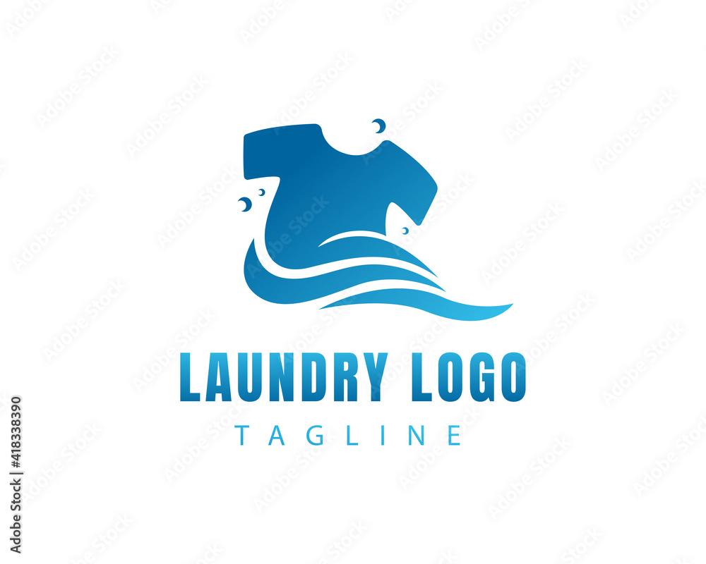 laundry logo creative logo clean wash logo service logo Stock Vector ...
