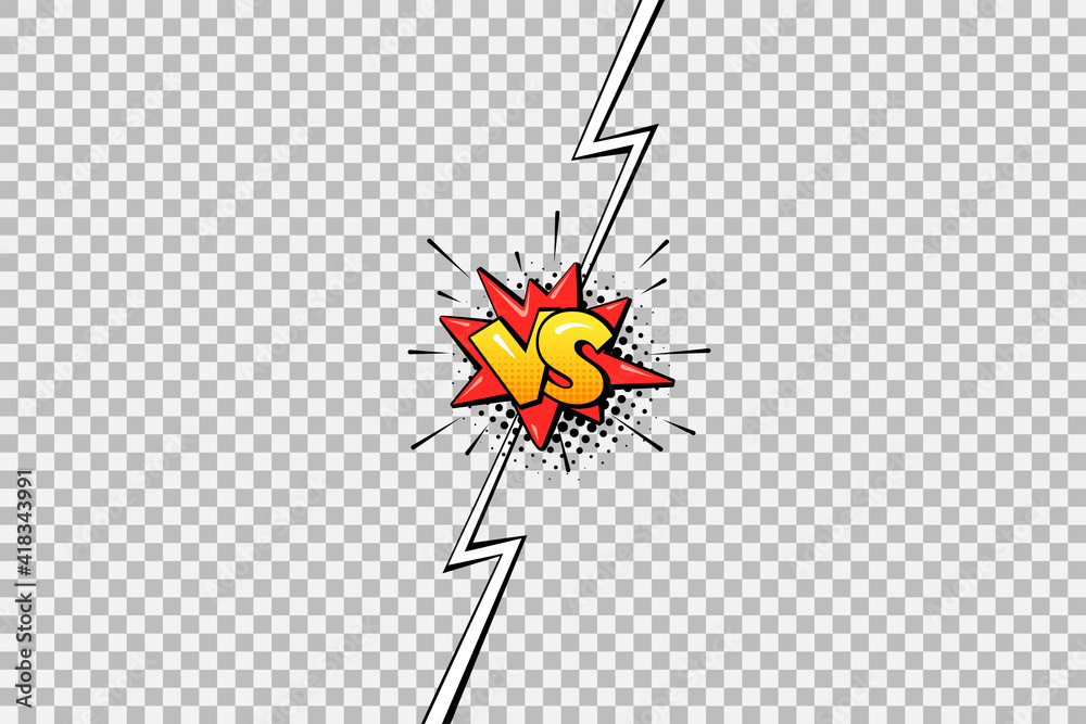 Pop art versus background template for cartoon comic book page or ...
