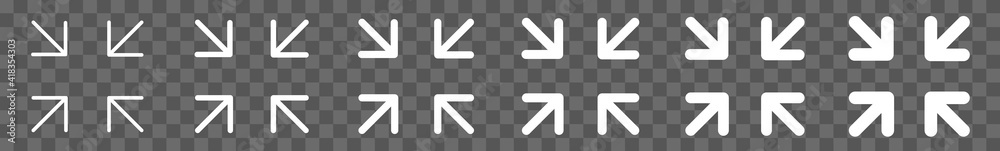 Full Screen Minimize Icon White | Small Size Illustration | Video ...
