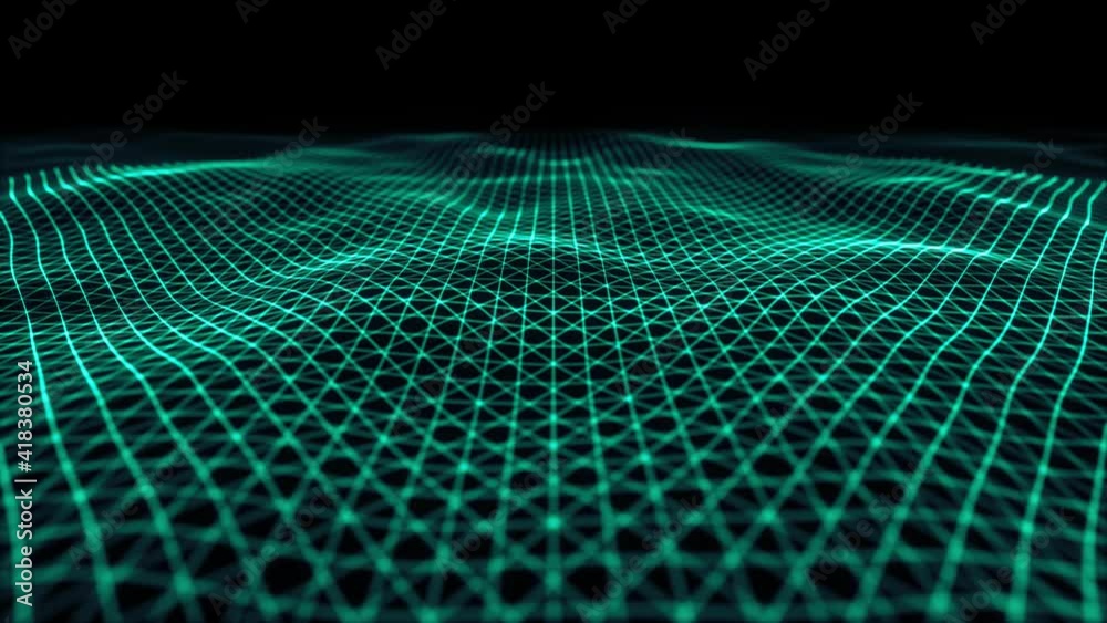 Abstract Digital Mesh Shape Fx Background Loop/ 4k animation of an ...