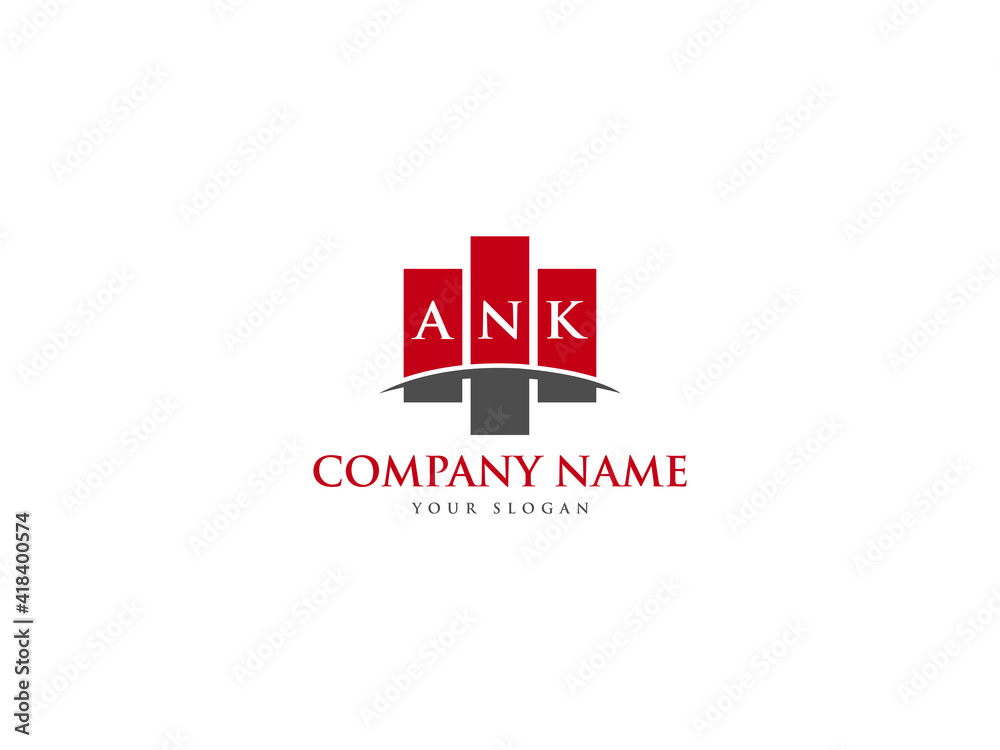 ANK Logo Letter Design For Business Stock Vector | Adobe Stock