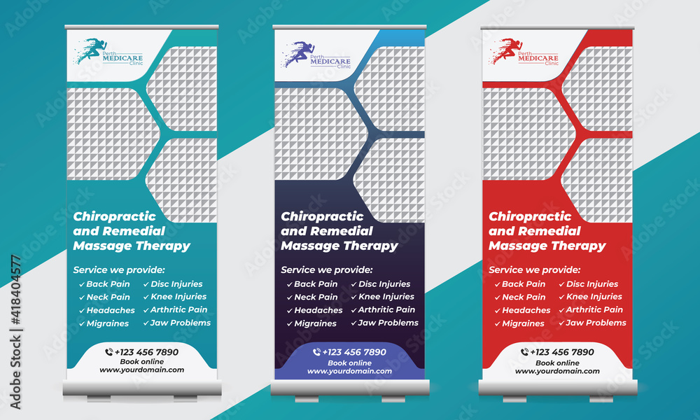 Medical Roll up banner design and retractable banner Stock Vector ...