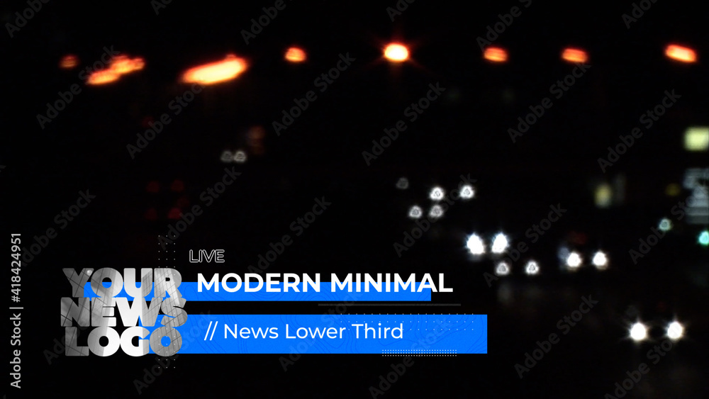 Minimal Media News Lower Third Stock Template | Adobe Stock