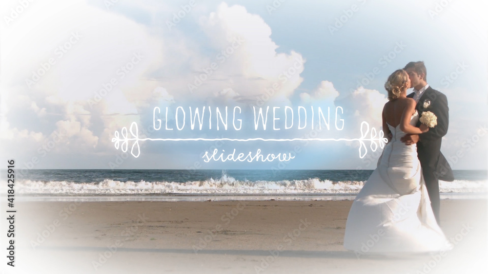 Illustrative Wedding Slideshow Titles Stock Template | Adobe Stock