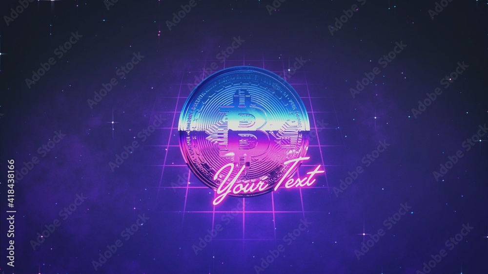 Retro 80S Chrome Logo Reveal Stock Template | Adobe Stock