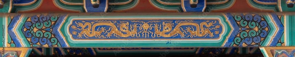 a panoramic view of the pattern of a temple pillar the pattern of the ...