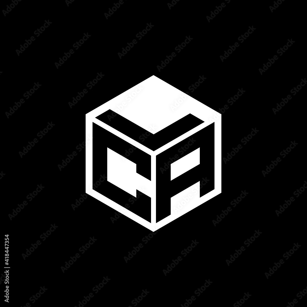 CAL letter logo design with black background in illustrator, cube logo ...