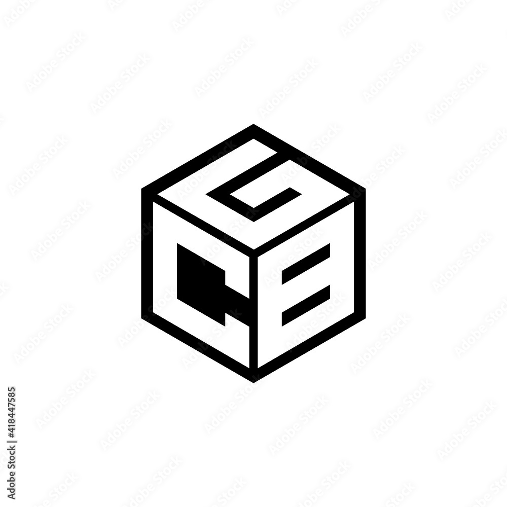 CBG letter logo design with white background in illustrator, cube logo ...
