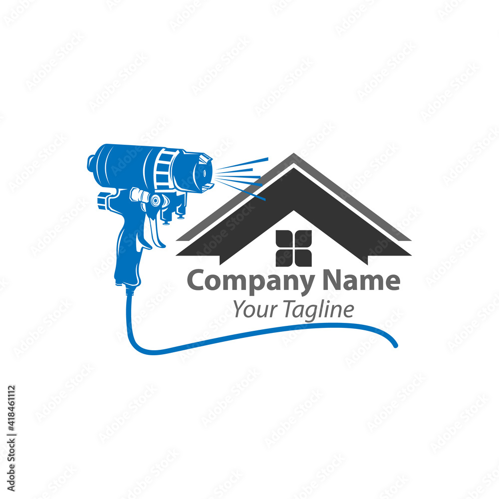 Construction spray foam Insulation logo element. Vector illustration of ...