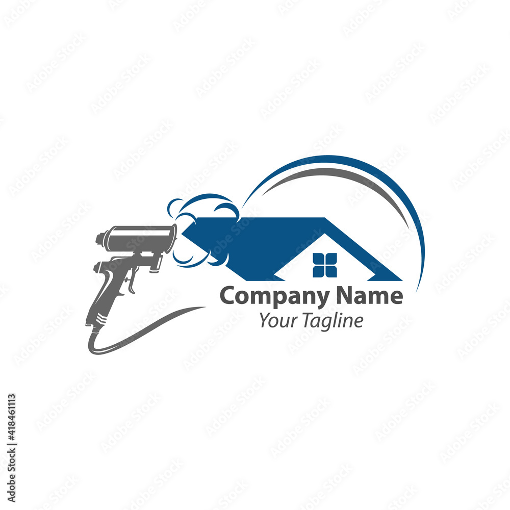 Construction spray foam Insulation logo element. Vector illustration of ...
