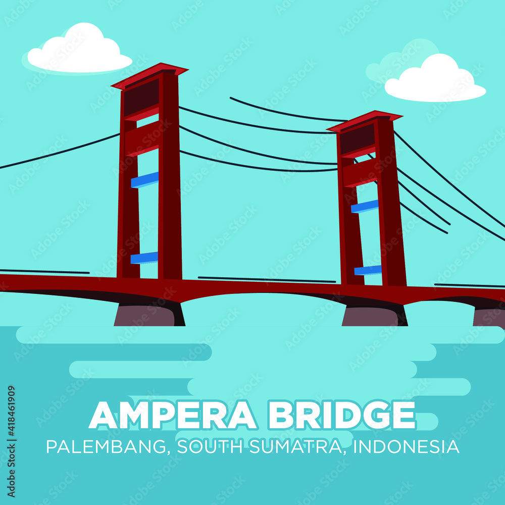 Ampera Bridge is a vertical-lift bridge in the city of Palembang, South ...