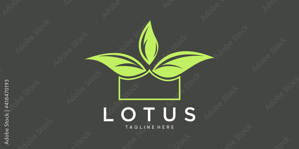 lotus logo with creative abstract concept part 1 Stock Vector | Adobe Stock