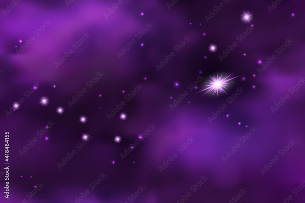 Cosmic galaxy space background with Big Dipper constellation. Starry ...
