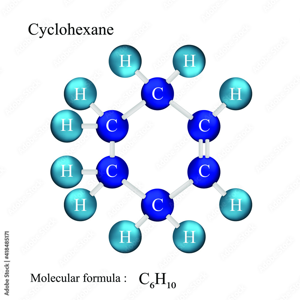 Lewis structural formula of Cyclohexane, molecular formula Stock Vector ...