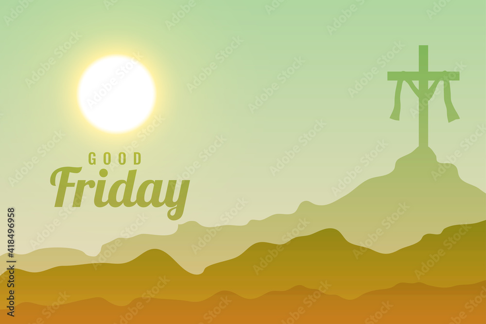 good friday heavenly scene background design Stock Vector | Adobe Stock