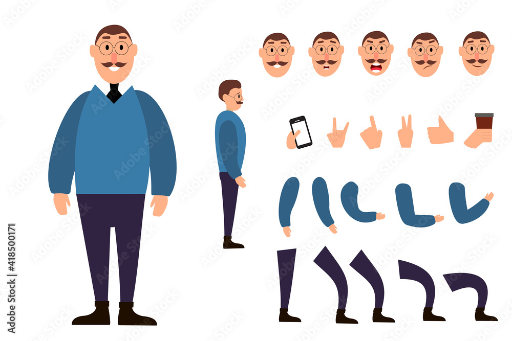 Cartoon character. A set of characters for your animation. Character of ...