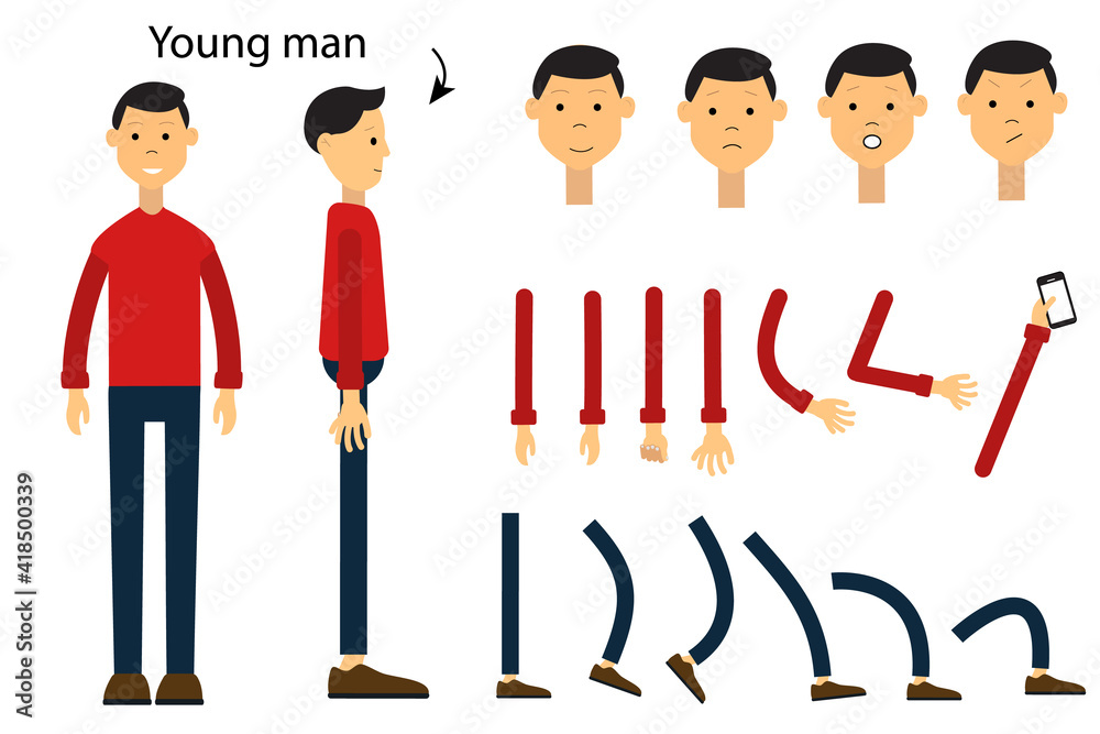 The Character Is A Young Man Character For Animation Set For Your the-character-is-a-young-man-character-for-animation-set-for-your