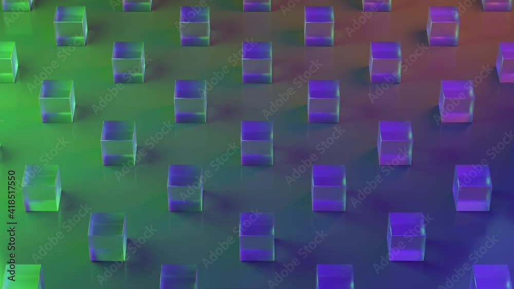 Animation. Repeating pattern. Cubes texture. 3D cube wallpaper. Neon ...
